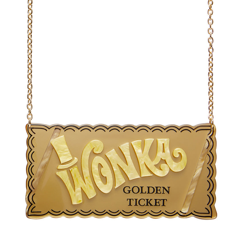Erstwilder X Willy Wonka Golden Ticket Necklace – Daisy Jones' Locker